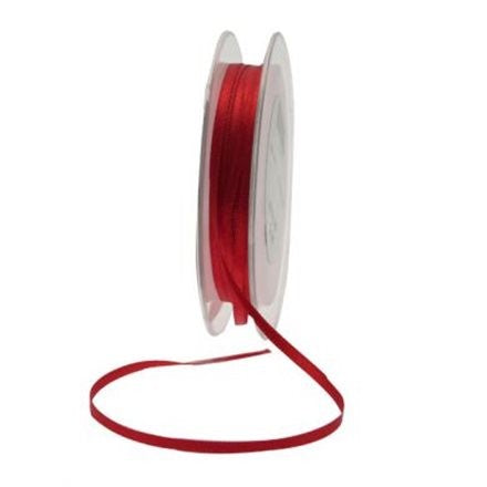Satin Ribbon 3mm x 50m Satin red – beautiful balloons